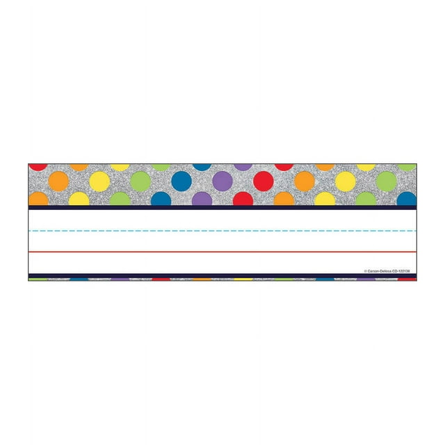 Carson Dellosa Rainbow Dots on Glitter Name Plates (36 deskplates ...