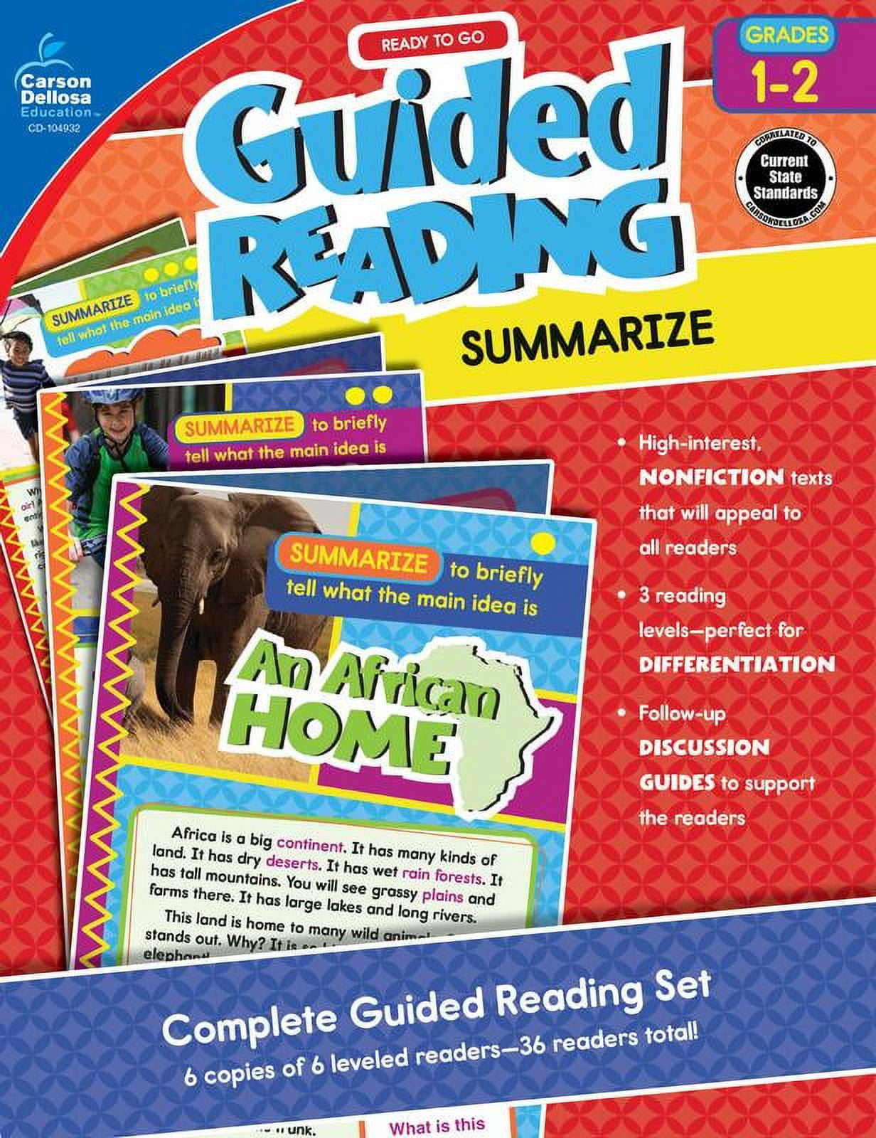 Carson Dellosa Ready to Go Guided Reading: Summarize Resource Book (80 ...