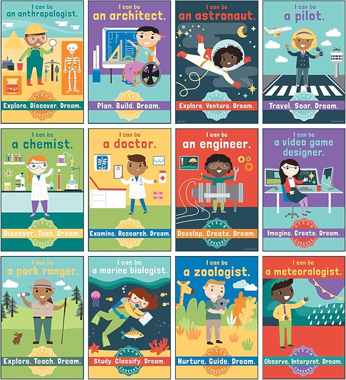 Carson Dellosa STEAM Careers Bulletin Board Set—Colorful Science ...