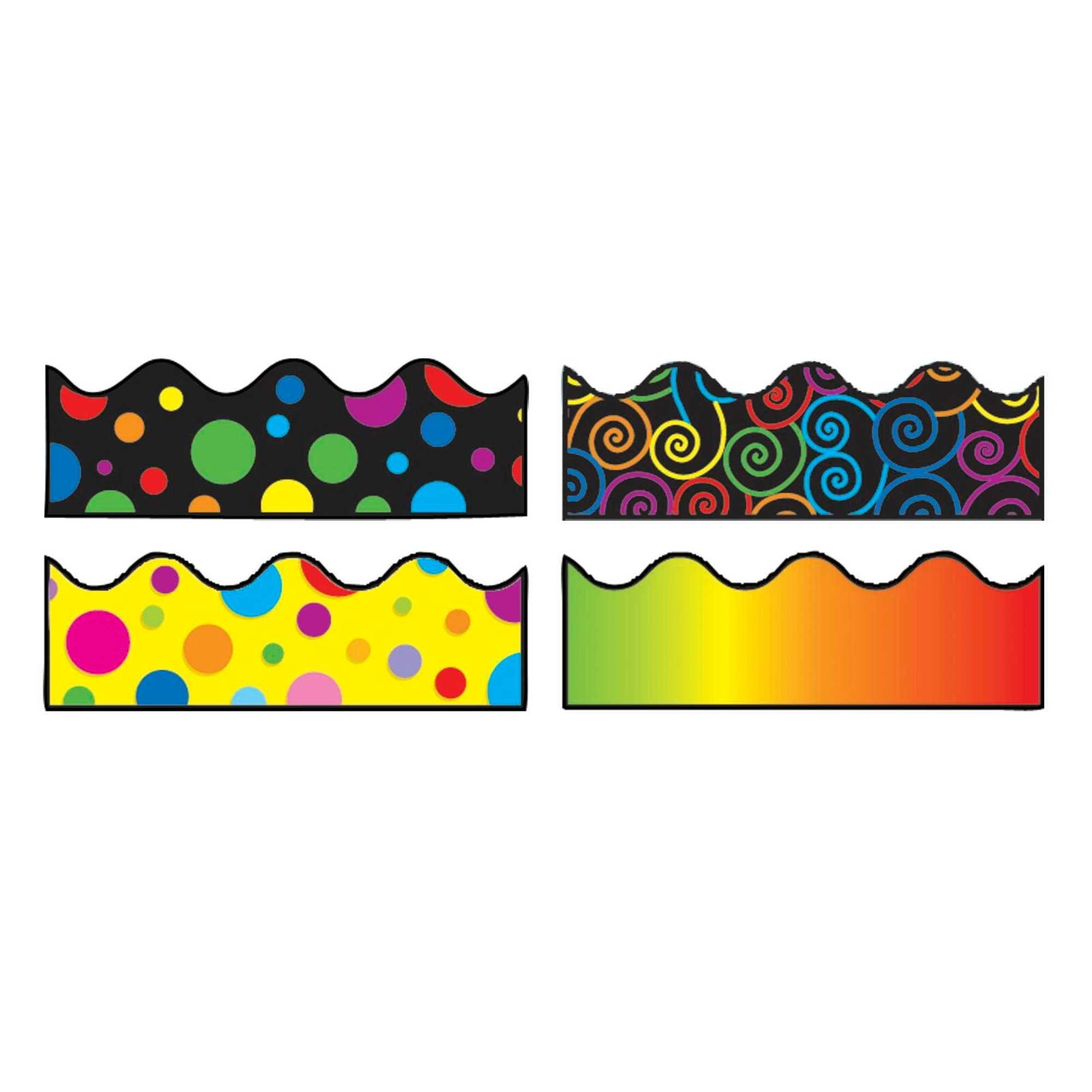 Carson Dellosa Scalloped Border Set, 2-1/4 Inch x 3 Feet, Variety Set ...