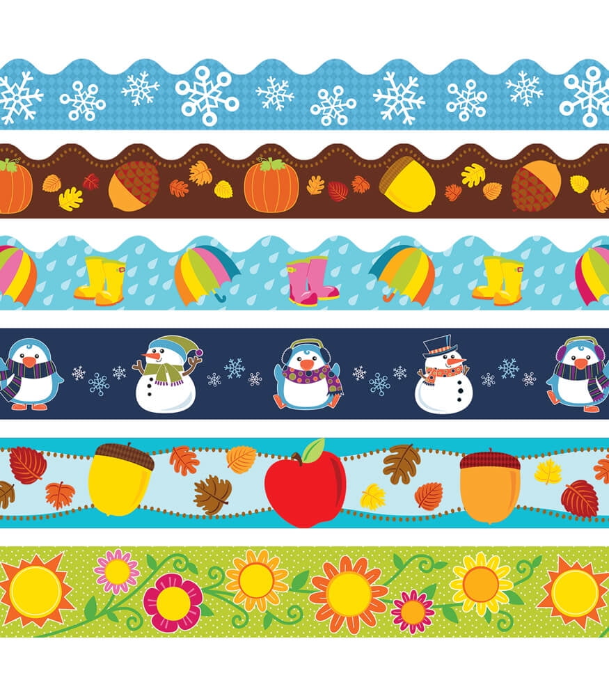 Carson Dellosa Seasonal Bulletin Board Border Set (6 border sets ...