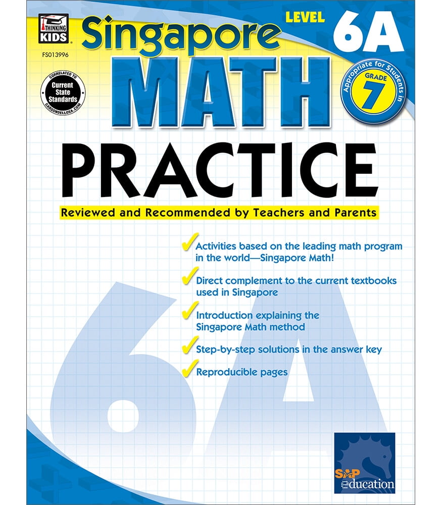 Carson Dellosa Singapore Math Level 6A Math Practice Workbook (128 ...