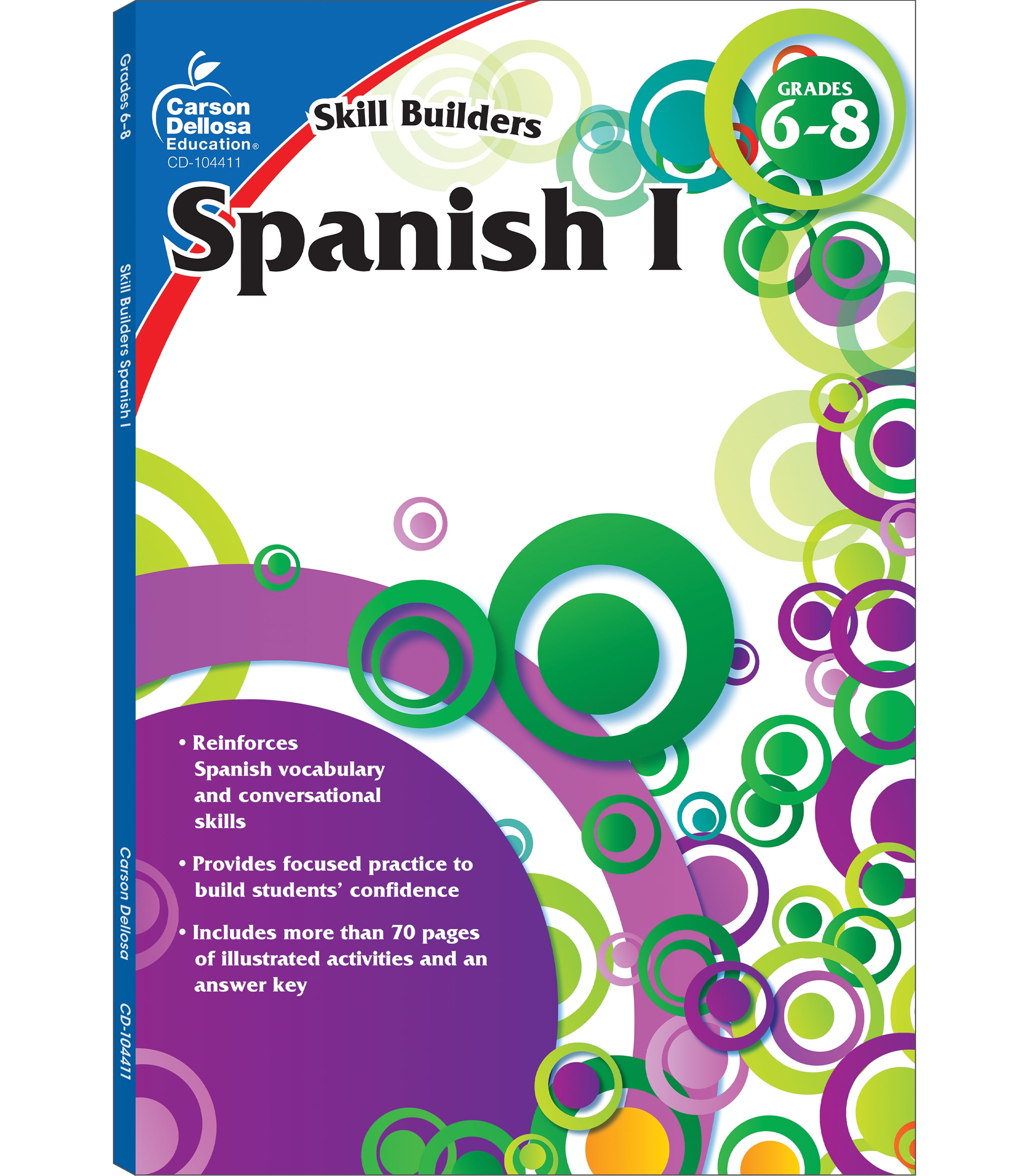 Carson Dellosa Spanish I Workbook, Grades 6-8, Skill Builders, 80 Pages ...