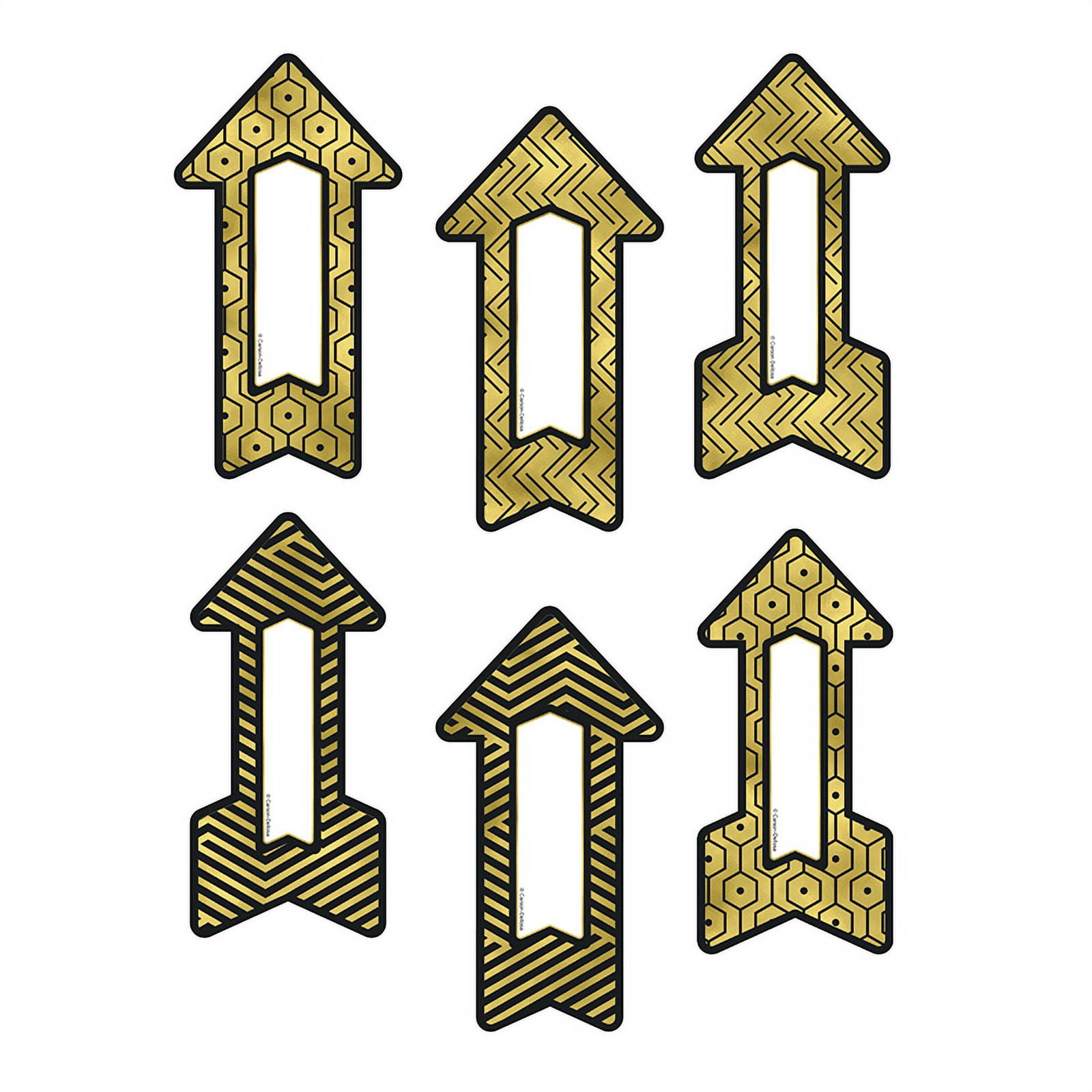 Carson-Dellosa Sparkle and Shine Black and Gold Arrows Cut-Outs 36/Pack ...
