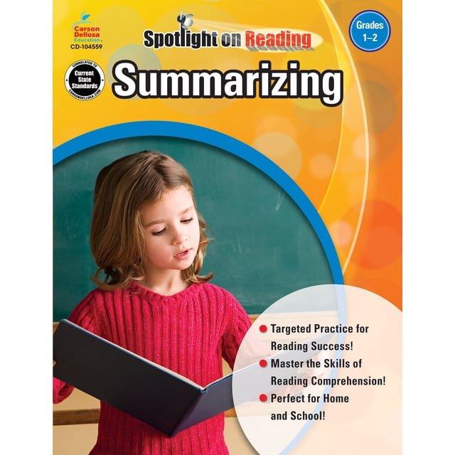 Carson Dellosa Spotlight on Reading Summarizing Resource Book Grade 1-2 ...