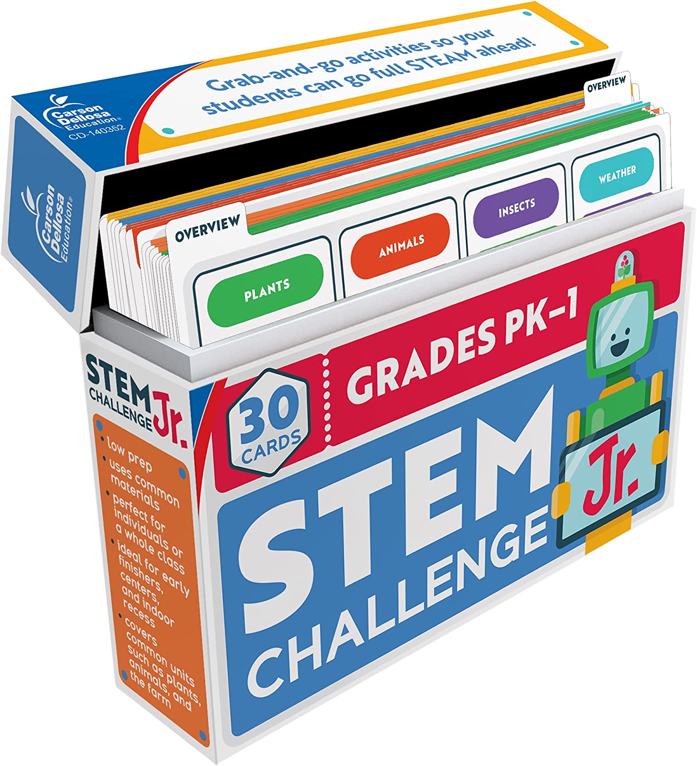 Carson Dellosa Stem Challenge Jr Learning Card Kit 30 Hands On