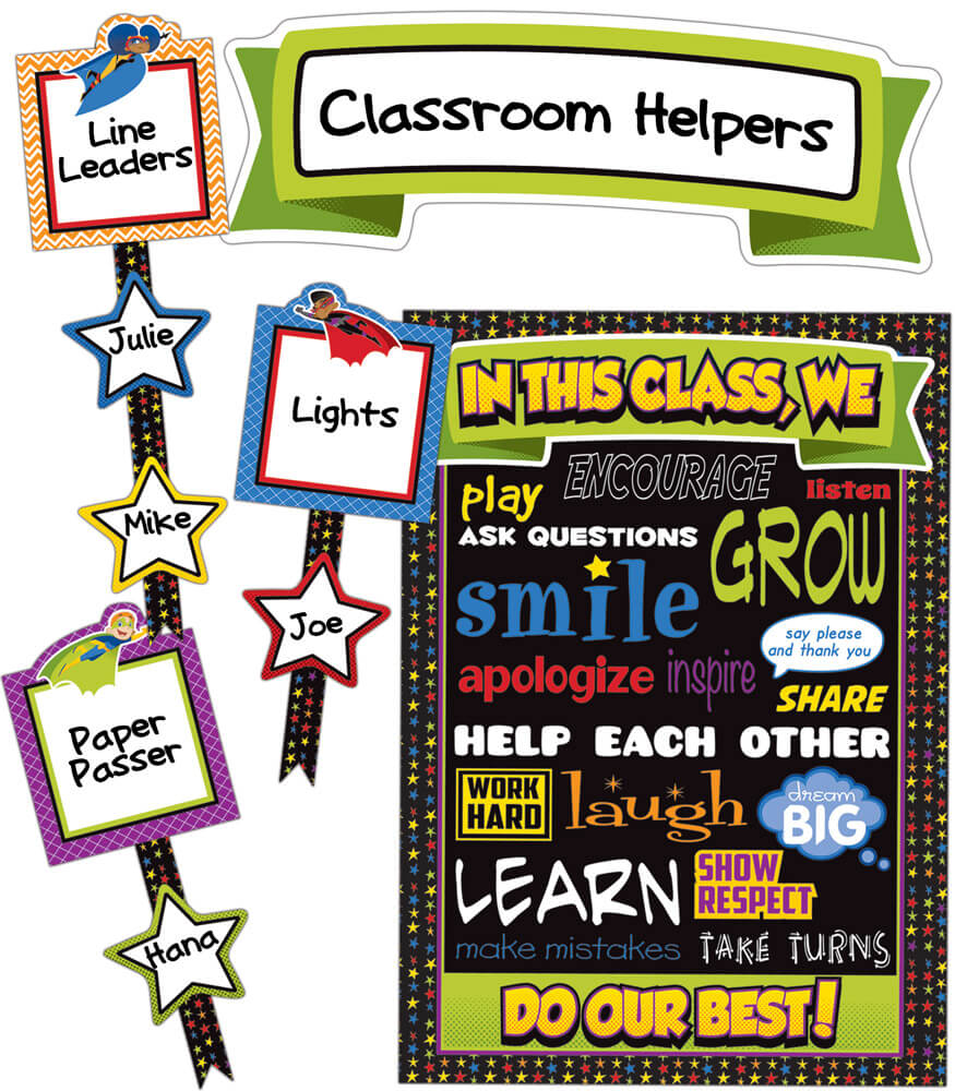 Carson Dellosa Super Power Classroom Management Bulletin Board Set (54 ...