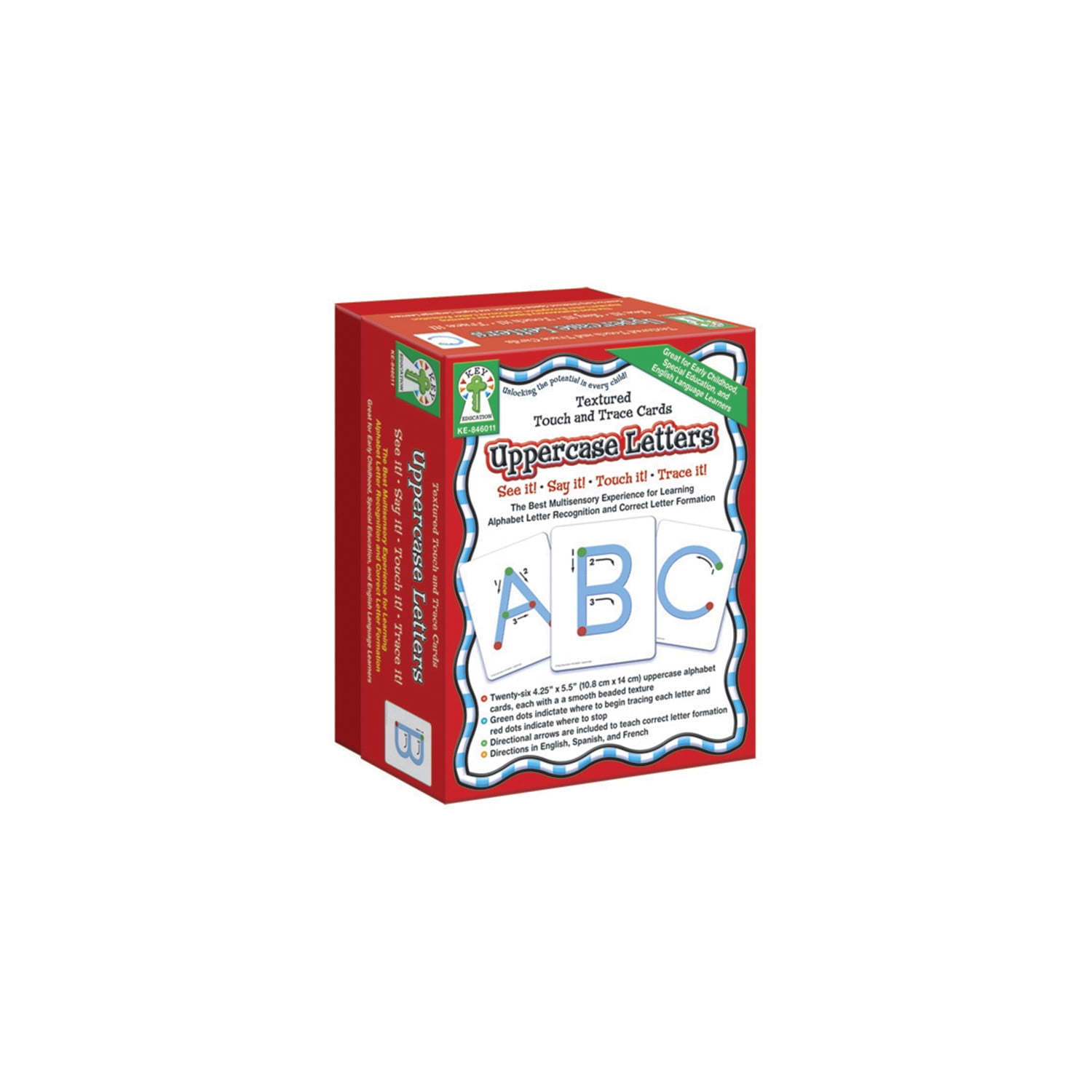 Carson Dellosa Textured Touch and Trace Cards, Uppercase - Walmart.com