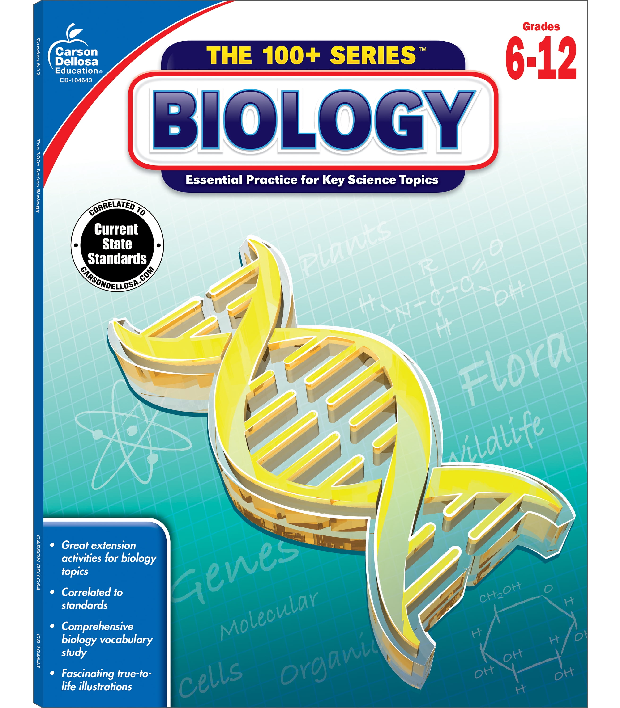 Carson Dellosa The 100+ Series™ Biology Workbook (128 pages) Grade 6-12 ...