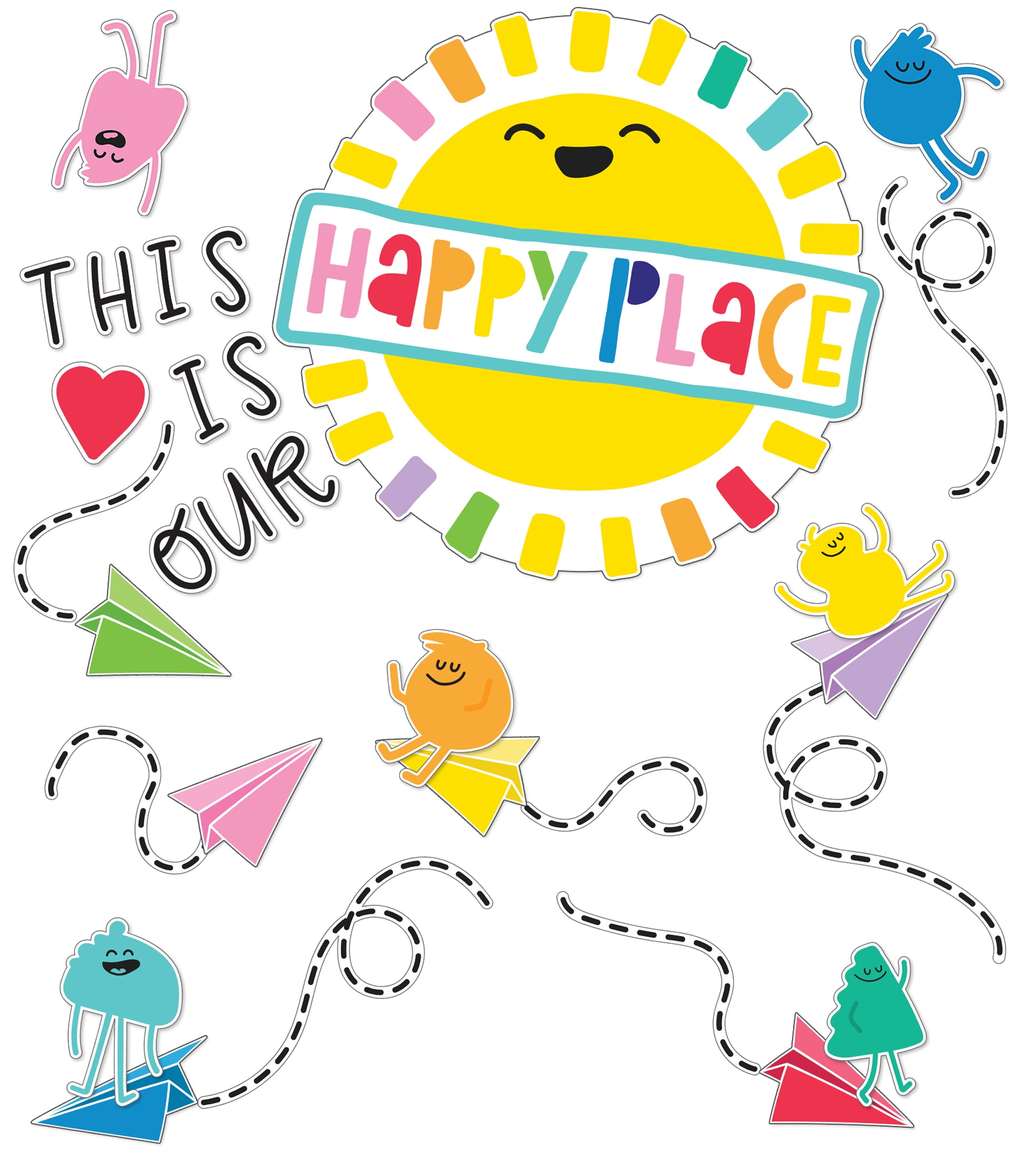 Carson Dellosa This Is Our Happy Place Bulletin Board Set (58 pieces ...