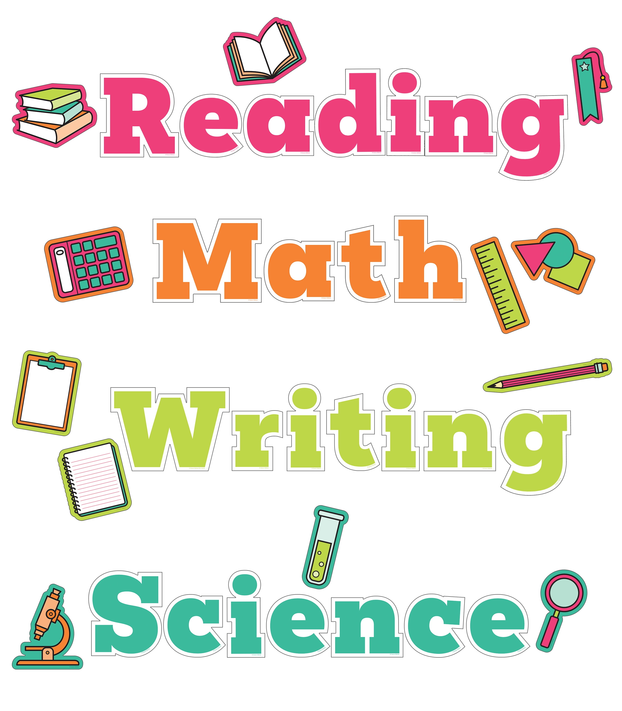Carson Dellosa Wall Signs for Core Subjects Bulletin Board Set (37 ...