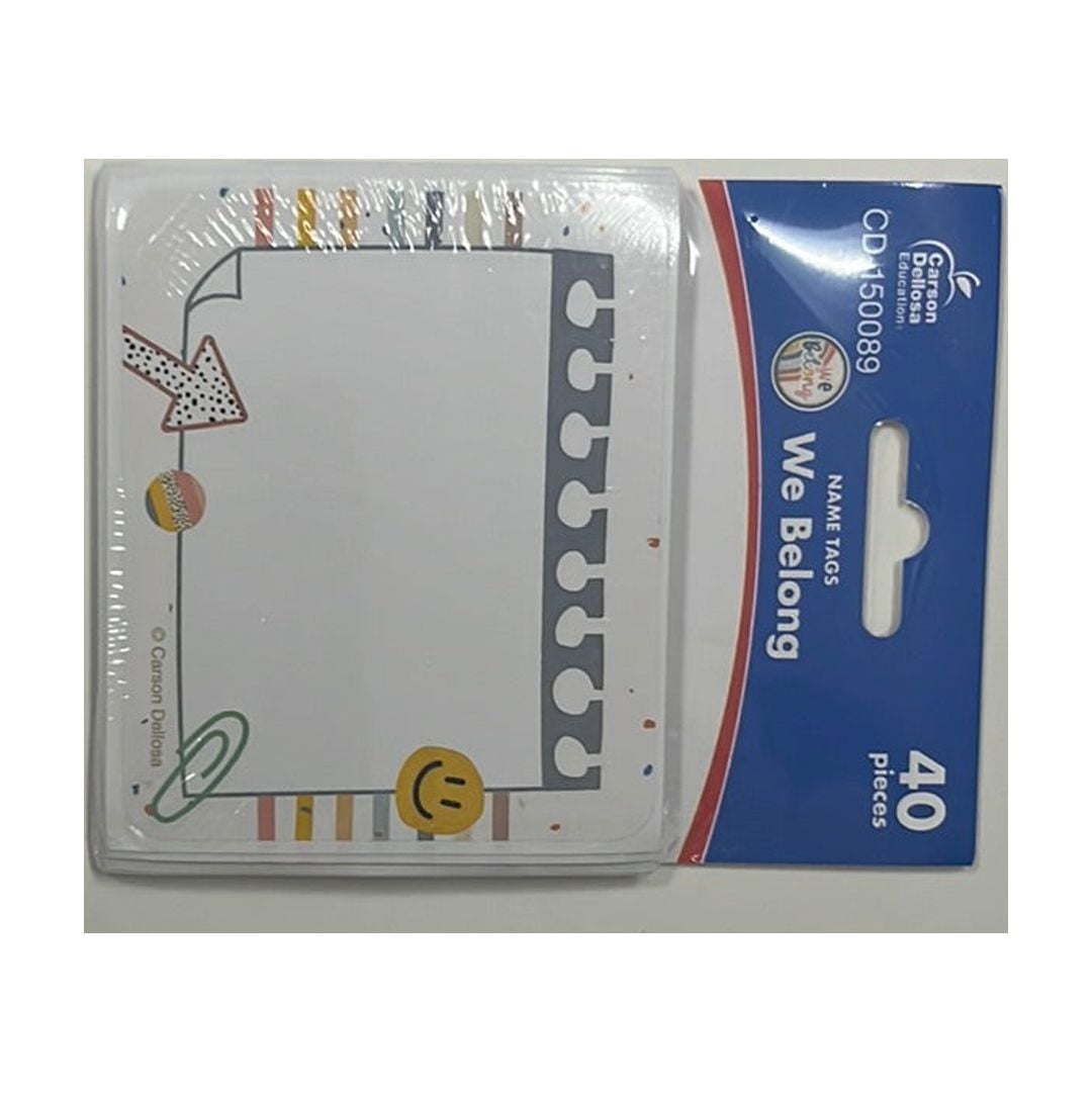 Carson-Dellosa We Belong Name Tags (150089) - Walmart.com
