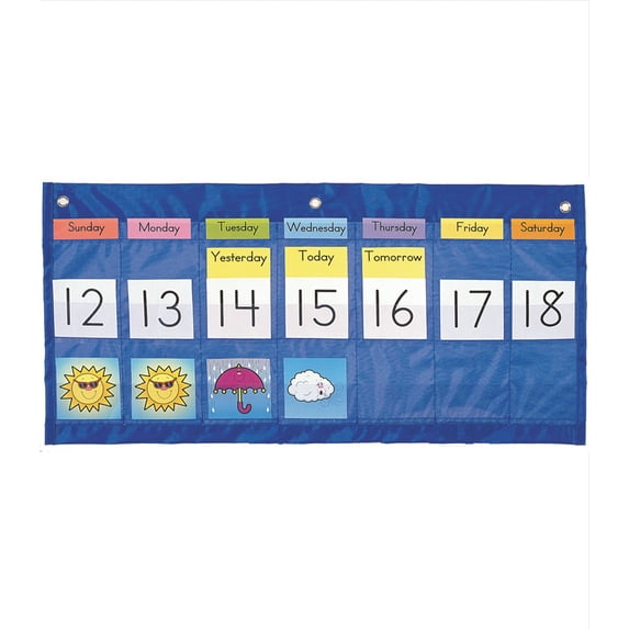 Carson Dellosa Weekly Calendar with Weather Pocket Chart (105 pieces ...