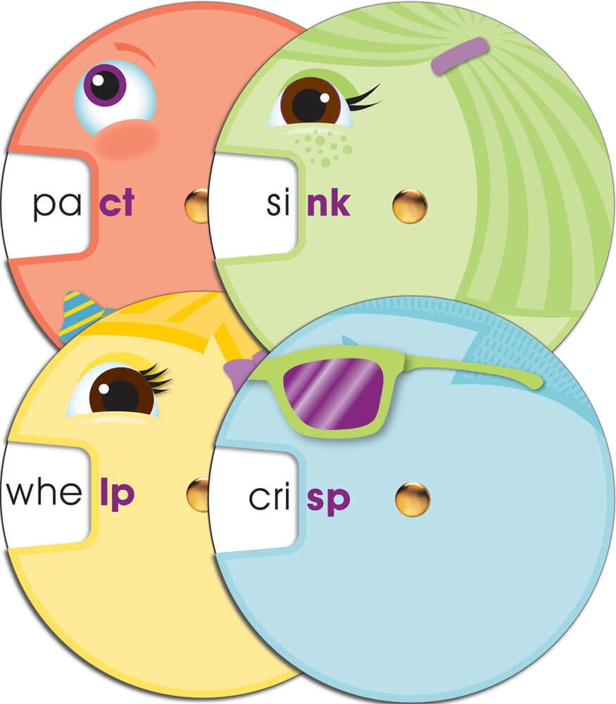 Carson Dellosa Word Wheels: Ending Blends Curriculum Cutouts Grade 1-2 ...
