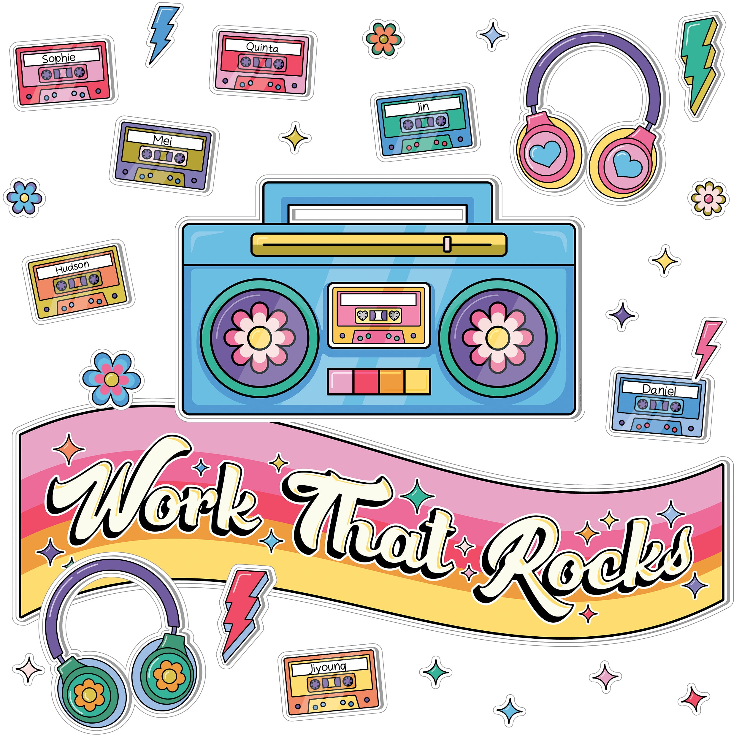 Carson Dellosa Work That Rocks Bulletin Board Set (79 pieces) - Walmart.com