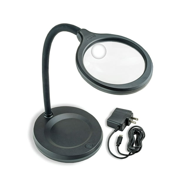 Carson DeskBrite™ 300 COB LED Lighted 2x Power 4” Aspheric Magnifier ...