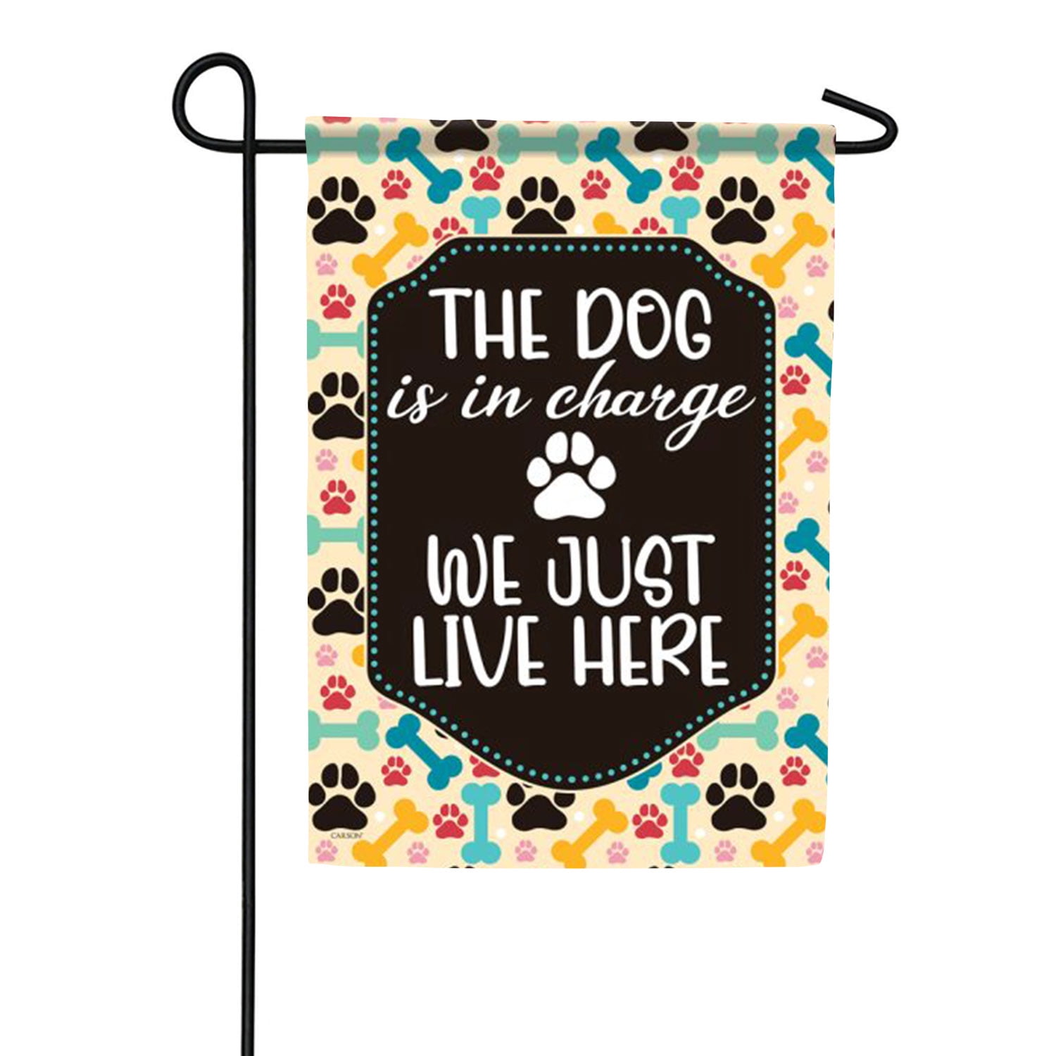 Carson Dog In Charge Garden Flag 12.5 x 18 inch Double Sided, Humor ...