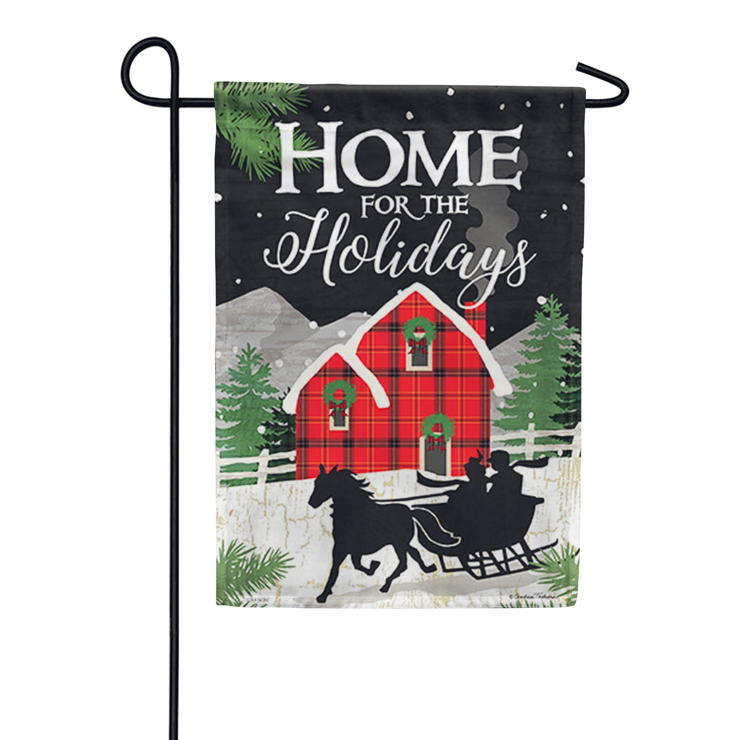 Carson Garden Flag - Home for the Holidays, 12.5 x 18 inch Double Sided ...