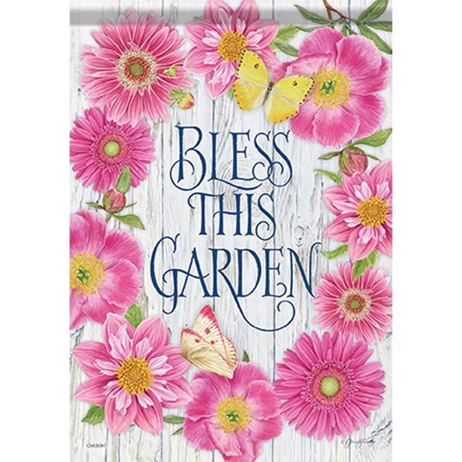 Carson Garden Flag - Pink Botanical - Walmart Business Supplies
