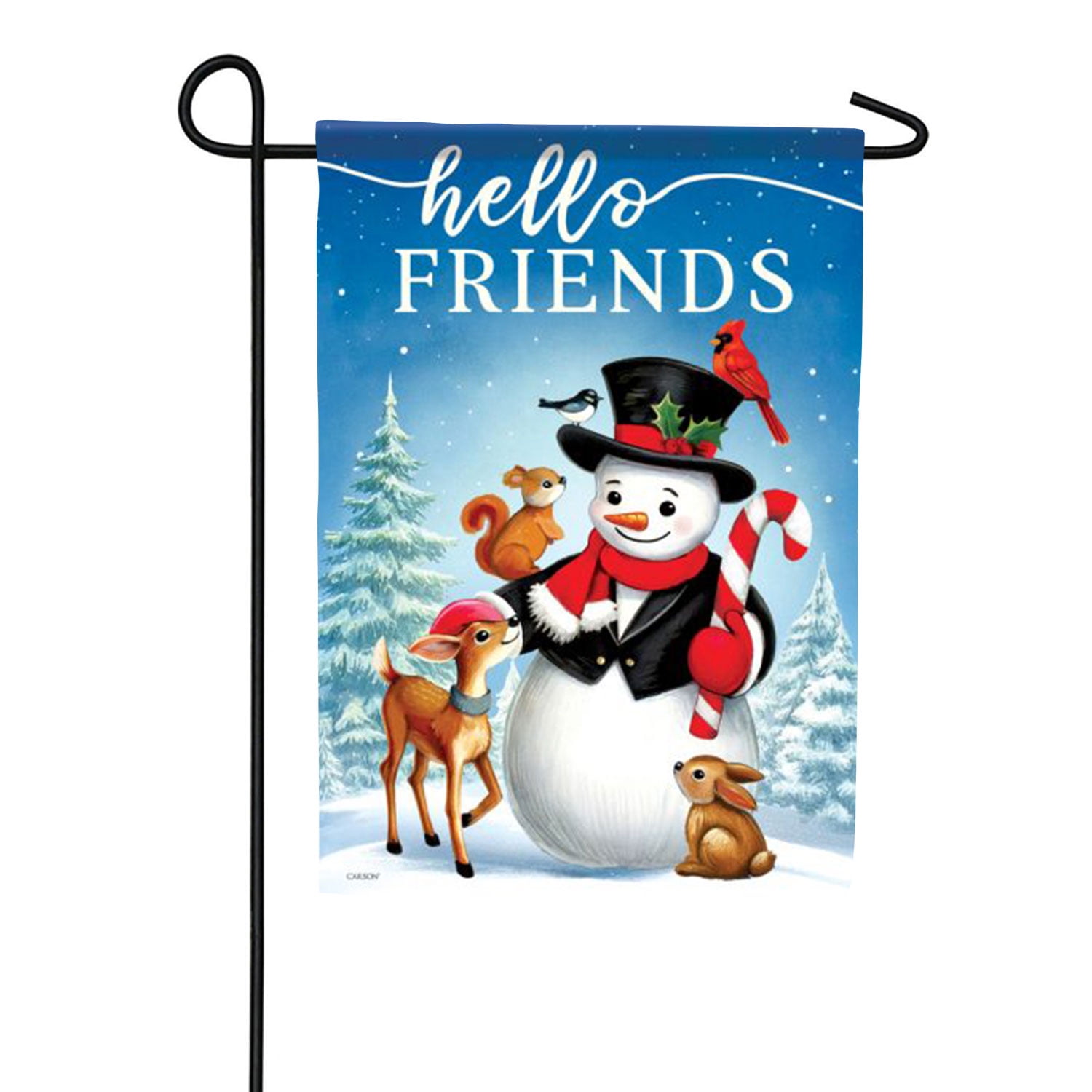 Carson Hello Friends Garden Flag, 12.5 x 18 inch Double Sided, Winter ...