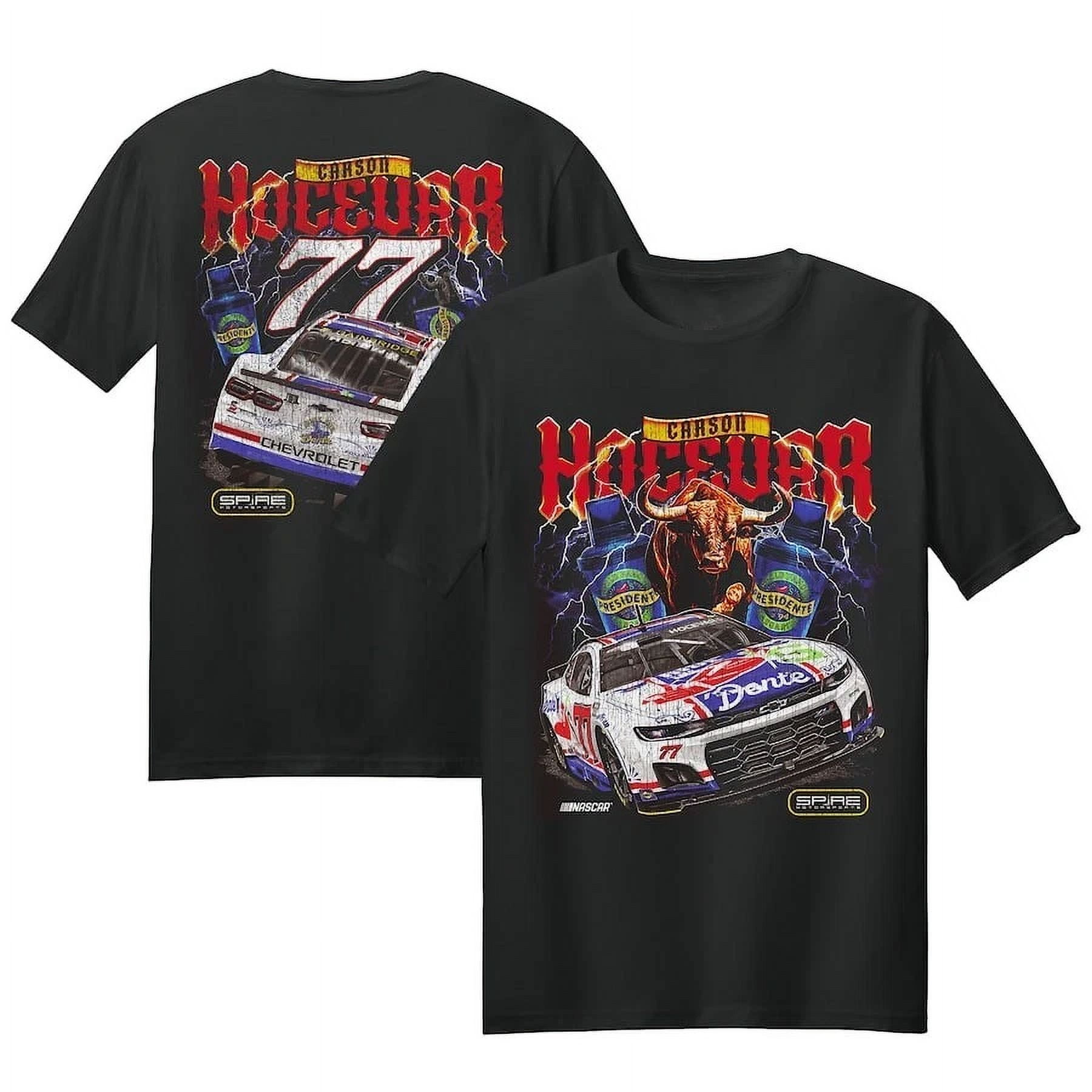 Carson Hocevar Chili's Car T-Shirt Black, E2 Apparel Racing Fan Tee ...