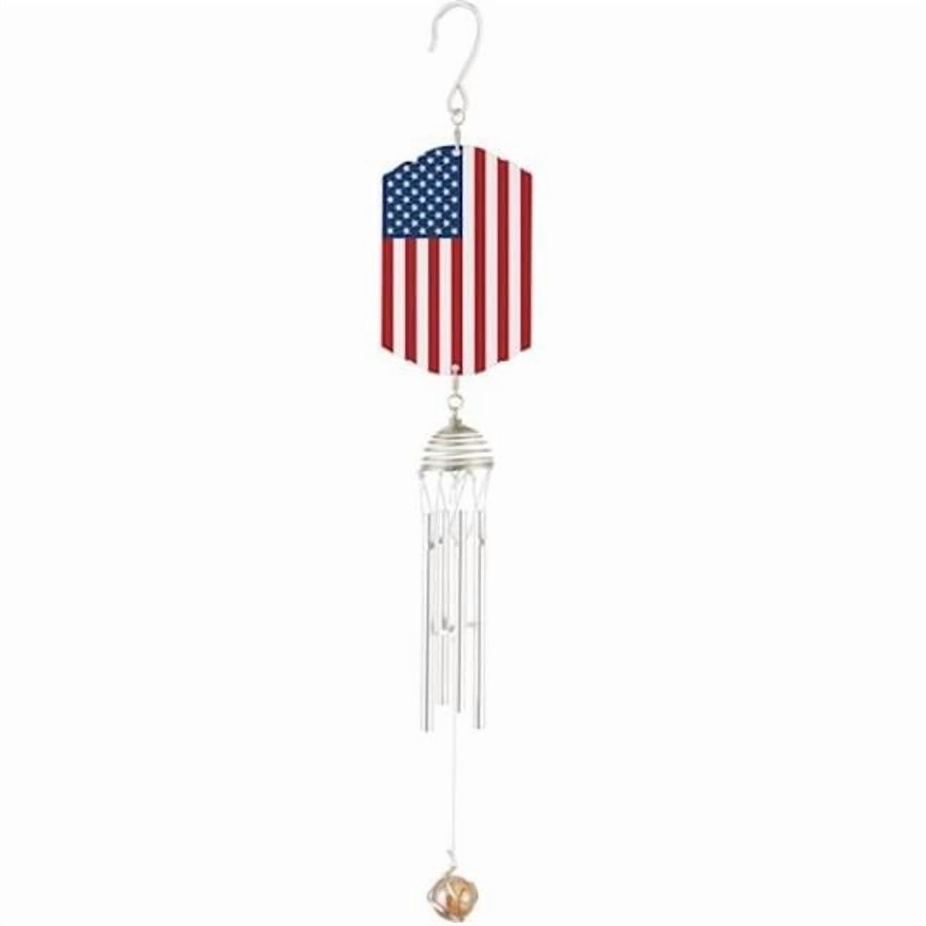 Carson Home Accents 41492X Wind Chime Picture Perfect American Flag ...