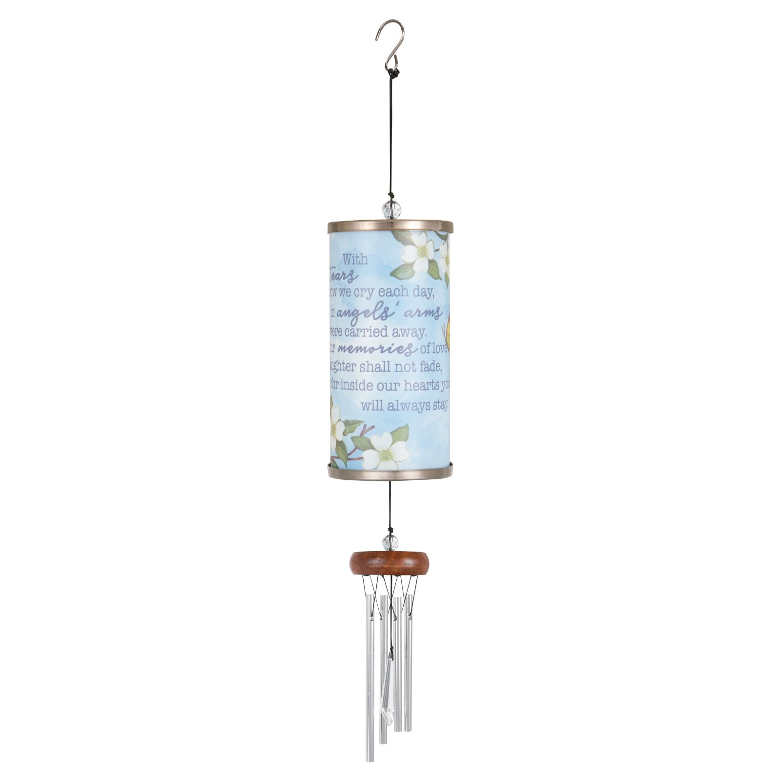 Carson Home Accents Angels Arms 21 in. Cylinder Wind Chime - Walmart.com