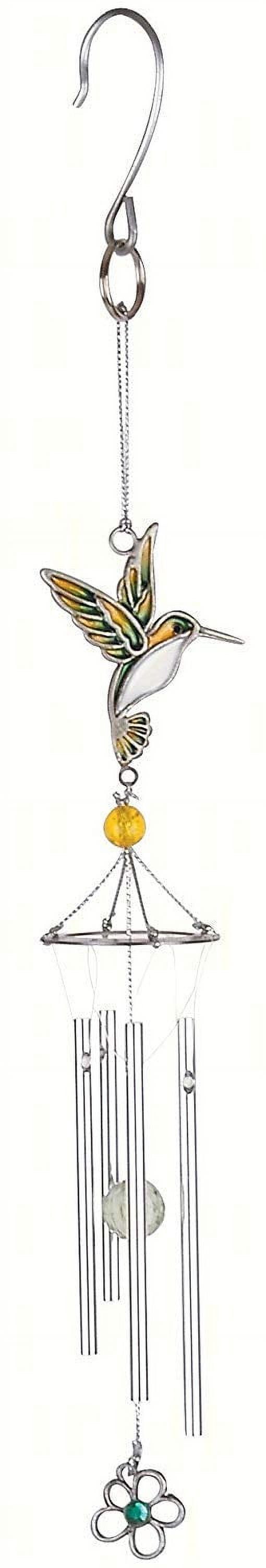 Carson Home Accents CHA63154 Pewterworks Hummingbird Crystal Wind Chime ...
