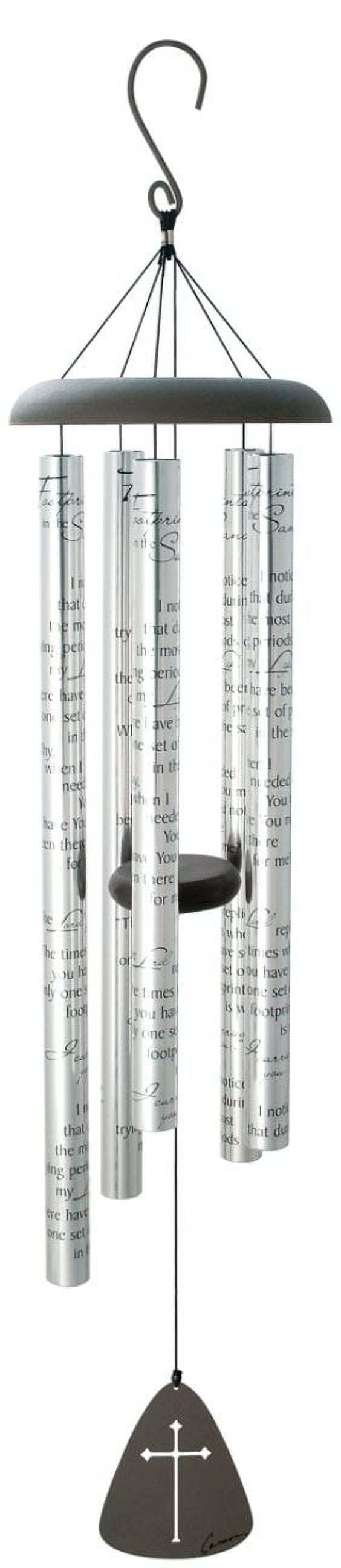 Carson Home Accents Sonnet Wind Chime, 44-Inch, Footprints the Sand ...