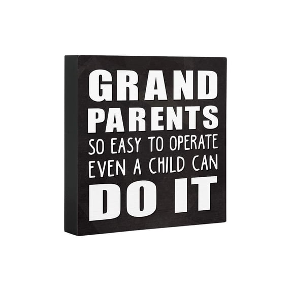 Carson Home Square Sitter, 6-inch Square, Wood (Grandparents) - Walmart.com