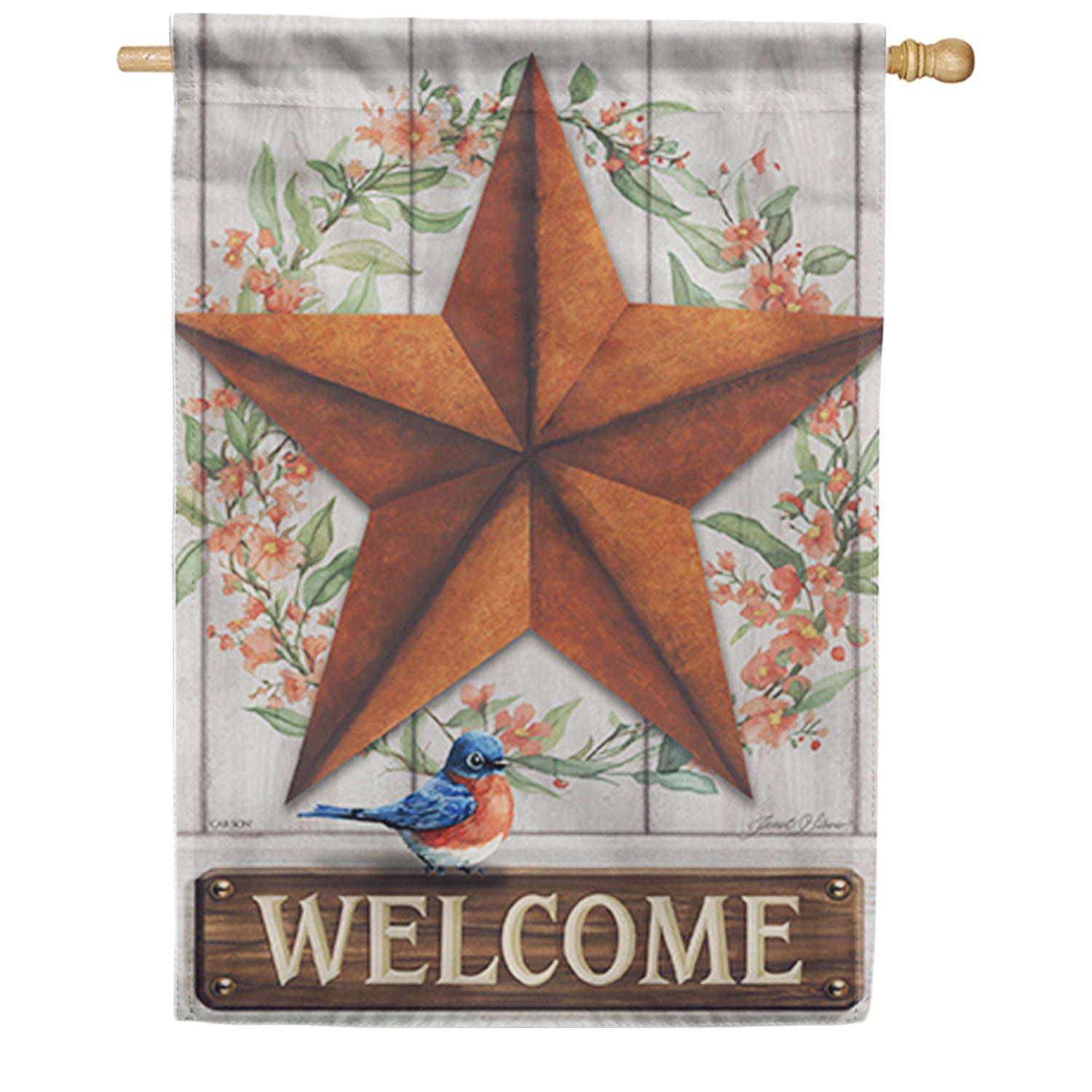 Carson House Flag - Barnstar & Bluebird, Double Sided 28 x 40 inch ...