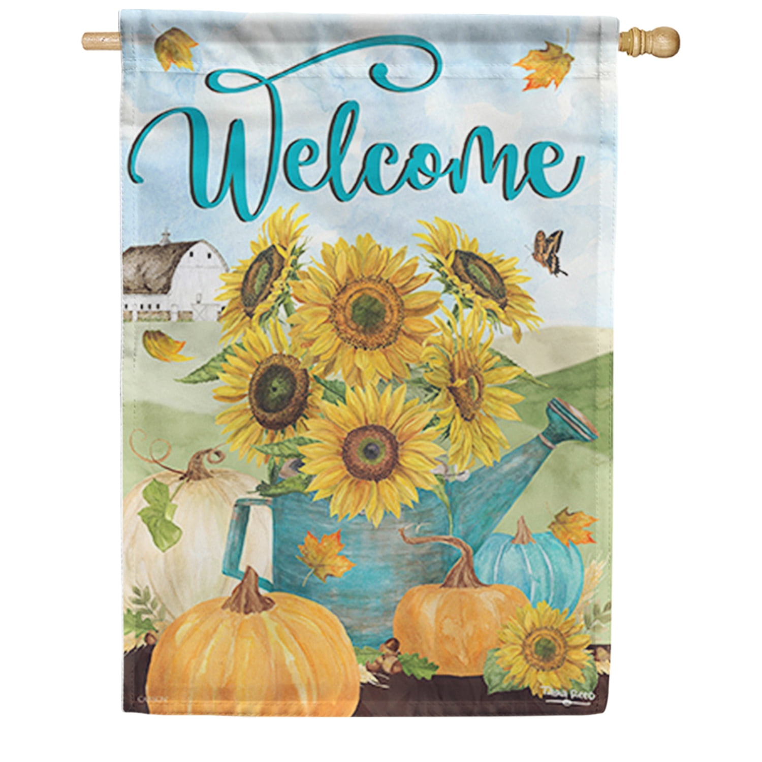 Carson House Flag - Fall Sunshine, Dura Soft Double Sided House Flag ...