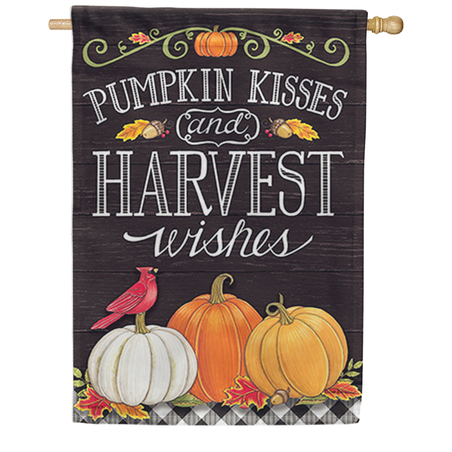 Carson House Flag - Harvest Wishes, Dura Soft Double Sided House Flag ...