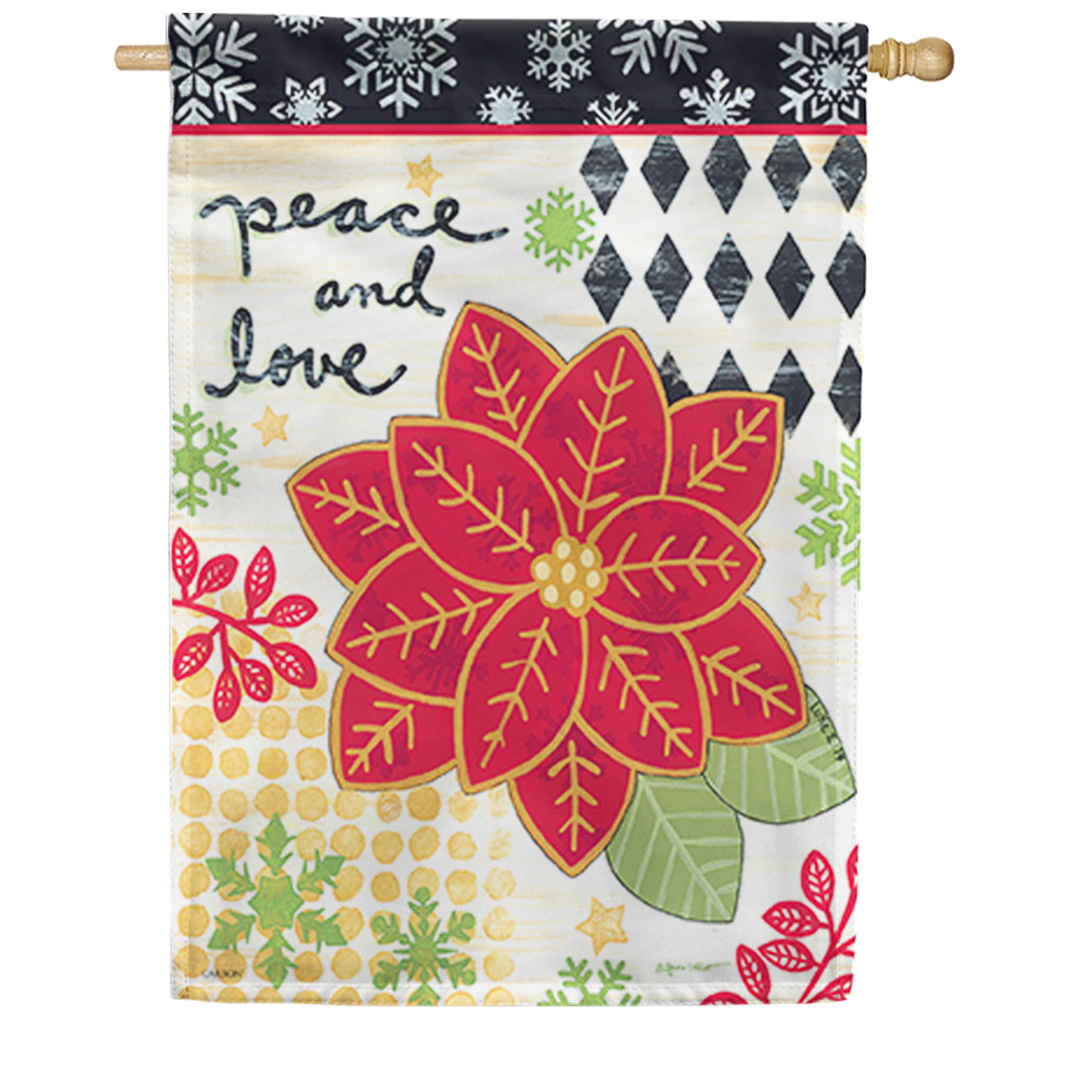 Carson House Flag - Pretty Patterns, Dura Soft Double Sided House Flag ...