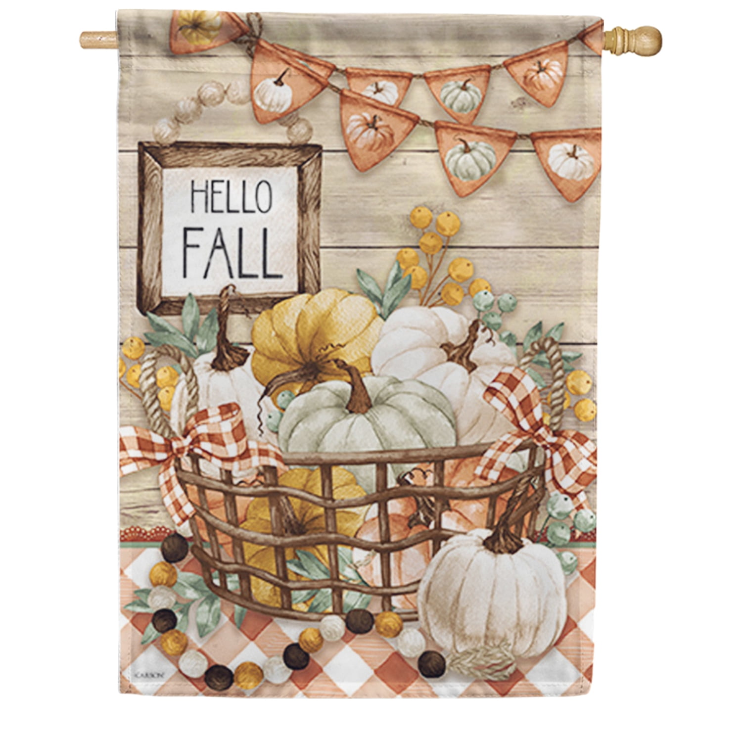 Carson House Flag - Pumpkin Collection, Dura Soft Double Sided House ...