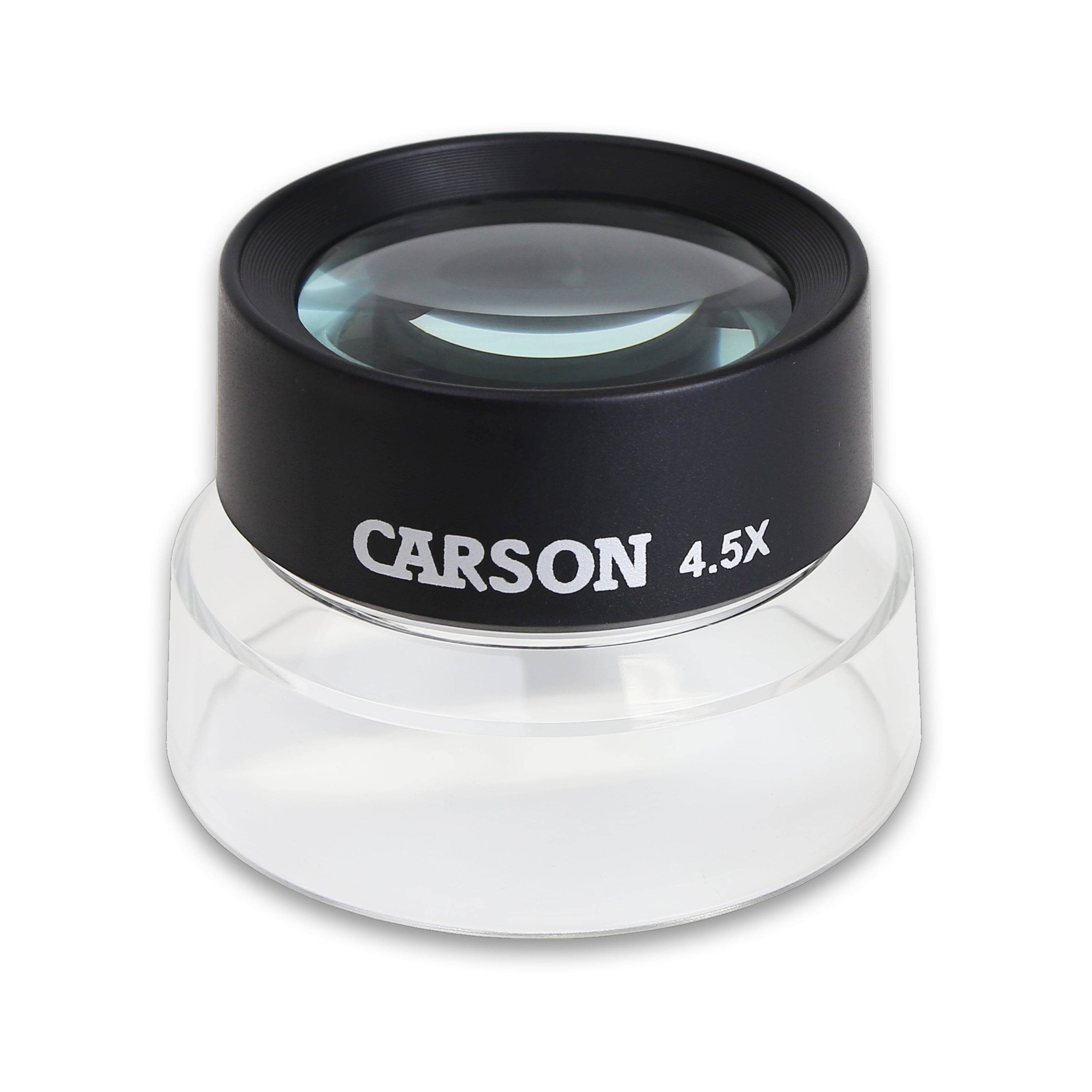 Carson LumiLoupe™ 4.5x Magnifying Glass, Pre-Focused Stand Magnifier ...