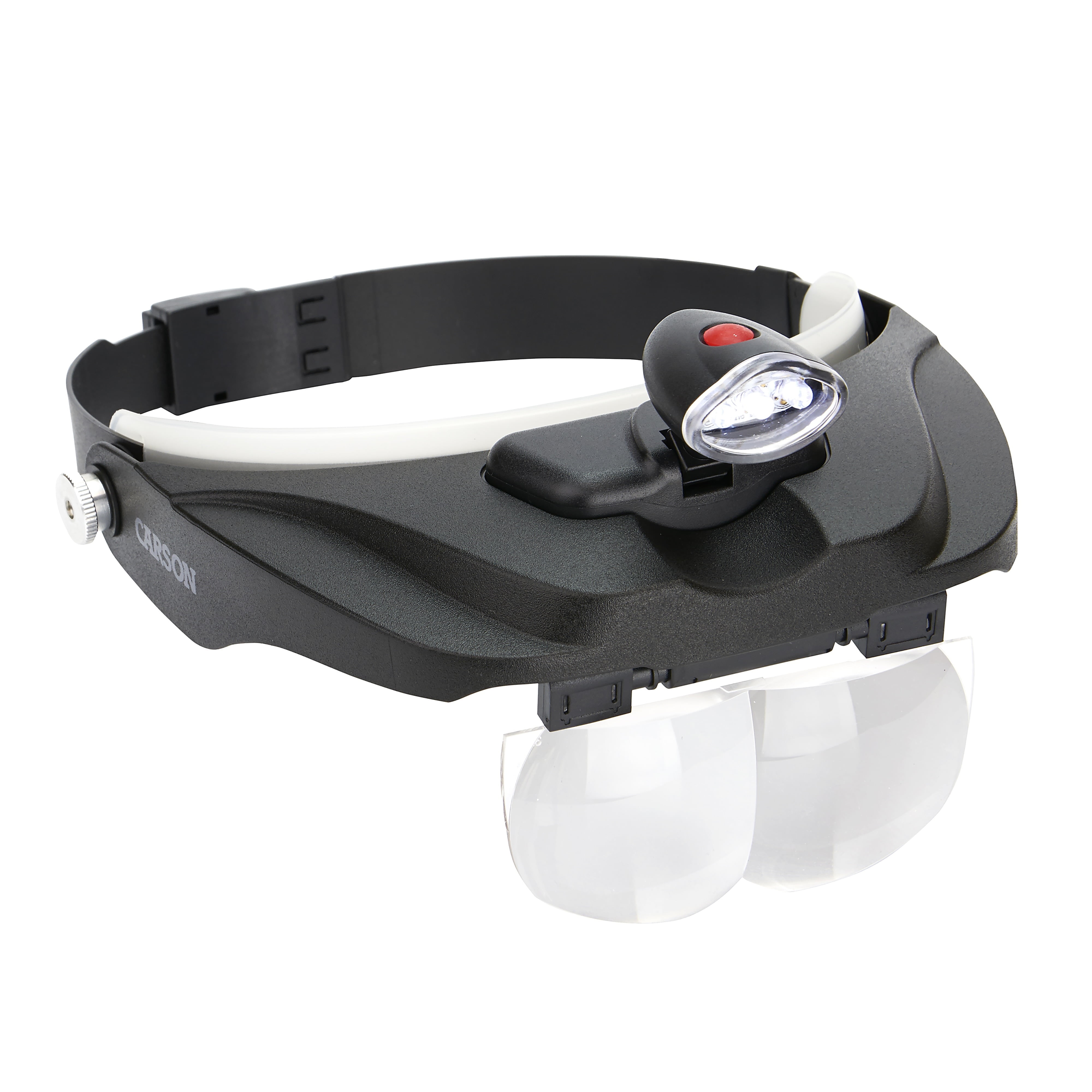 Carson PRO MagniVisor Deluxe, Head-Worn LED Lighted Magnifying Glass ...