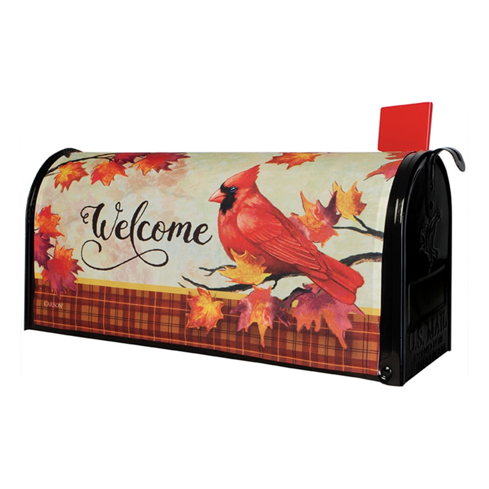 Carson Mailbox Cover - Autumn Day Cardinal, Fits Standard Mailboxes ...