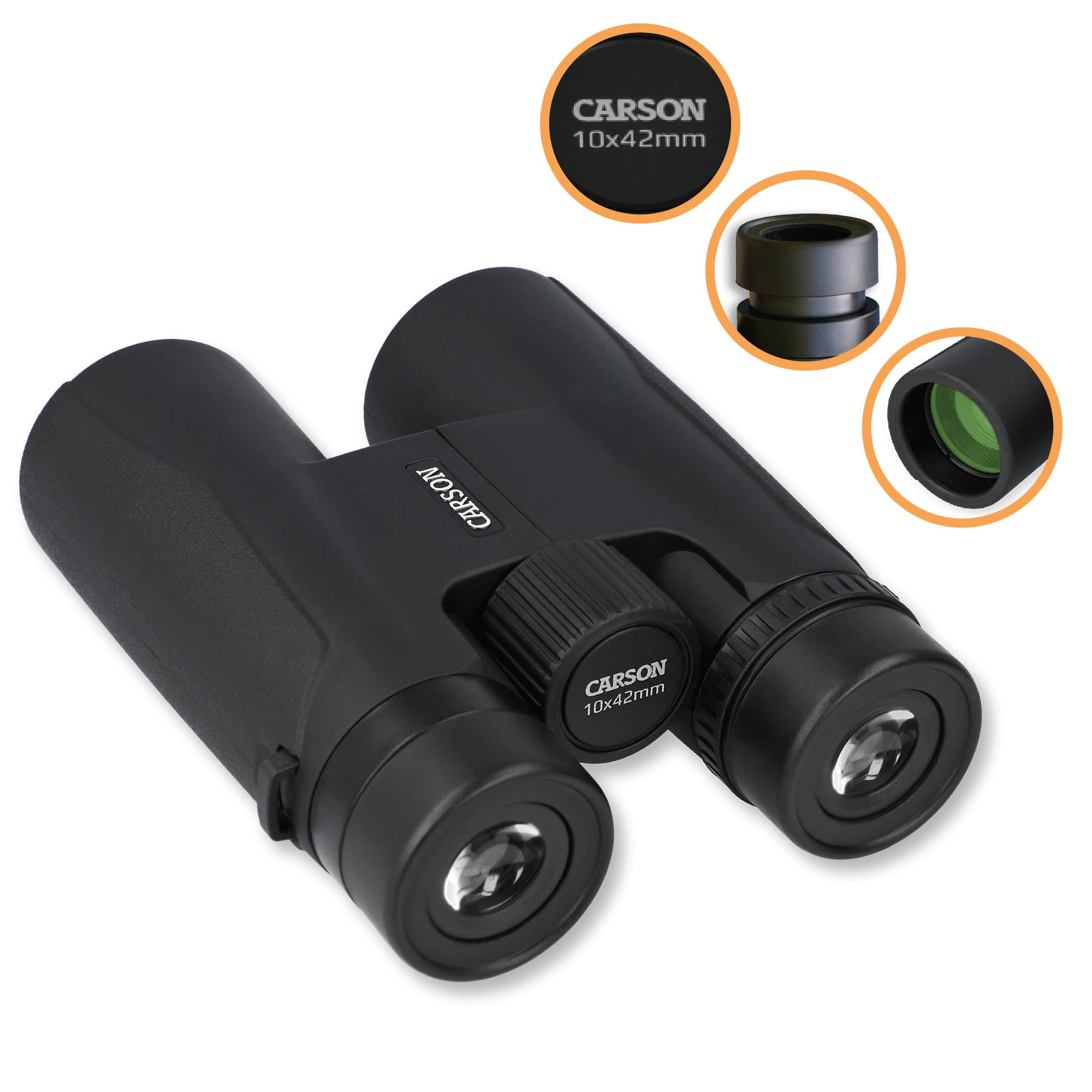Carson Makalu 10x42mm Lightweight and Portable Full Sized Roof Prism ...