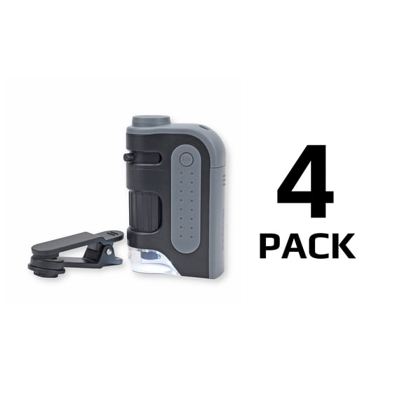 Carson MicroBrite Plus 60-120x LED Pocket Microscope 4 Pack - Walmart.com