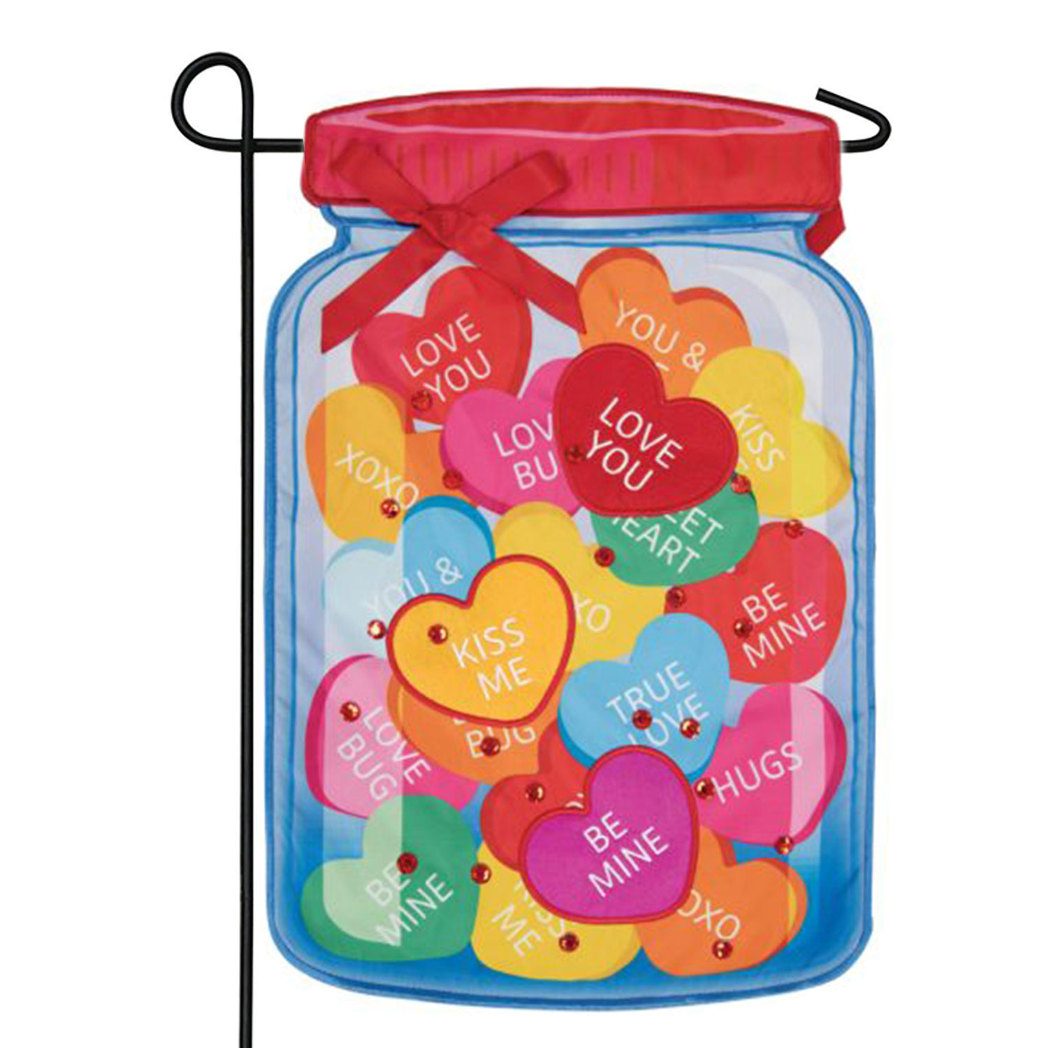 Carson Be Mine Candy Jar Applique Garden Flag, 12.5 x 18 inch Double ...