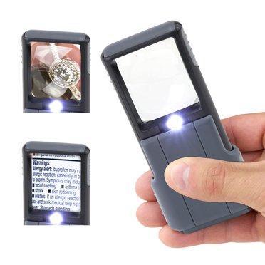 Equate Magnifier Portable 5x Power LED Lighted Aspheric Acrylic Lens ...