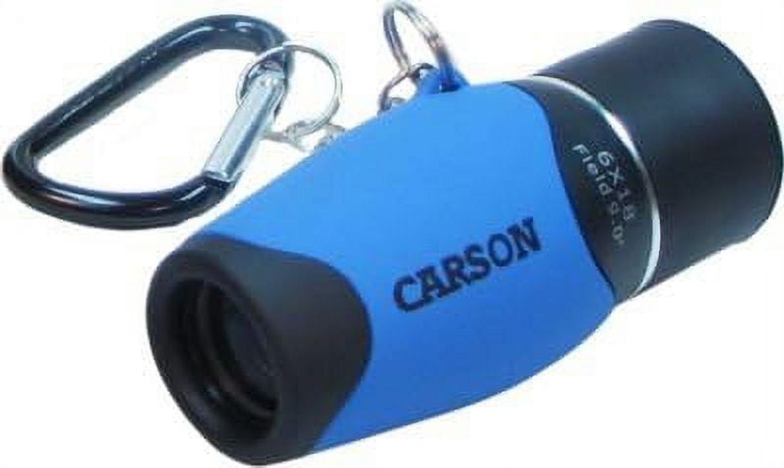 Carson MiniMight 6x18mm Pocket Monocular with Carabiner Clip, Blue (MM ...