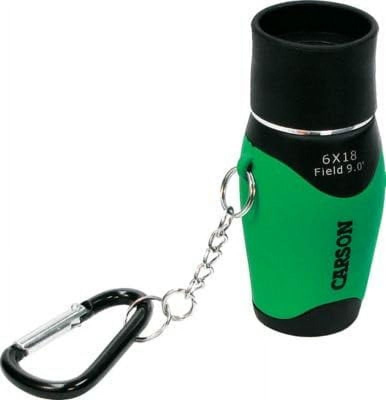 Carson MiniMight 6x18mm Pocket Monocular with Carabiner Clip, Green (MM ...