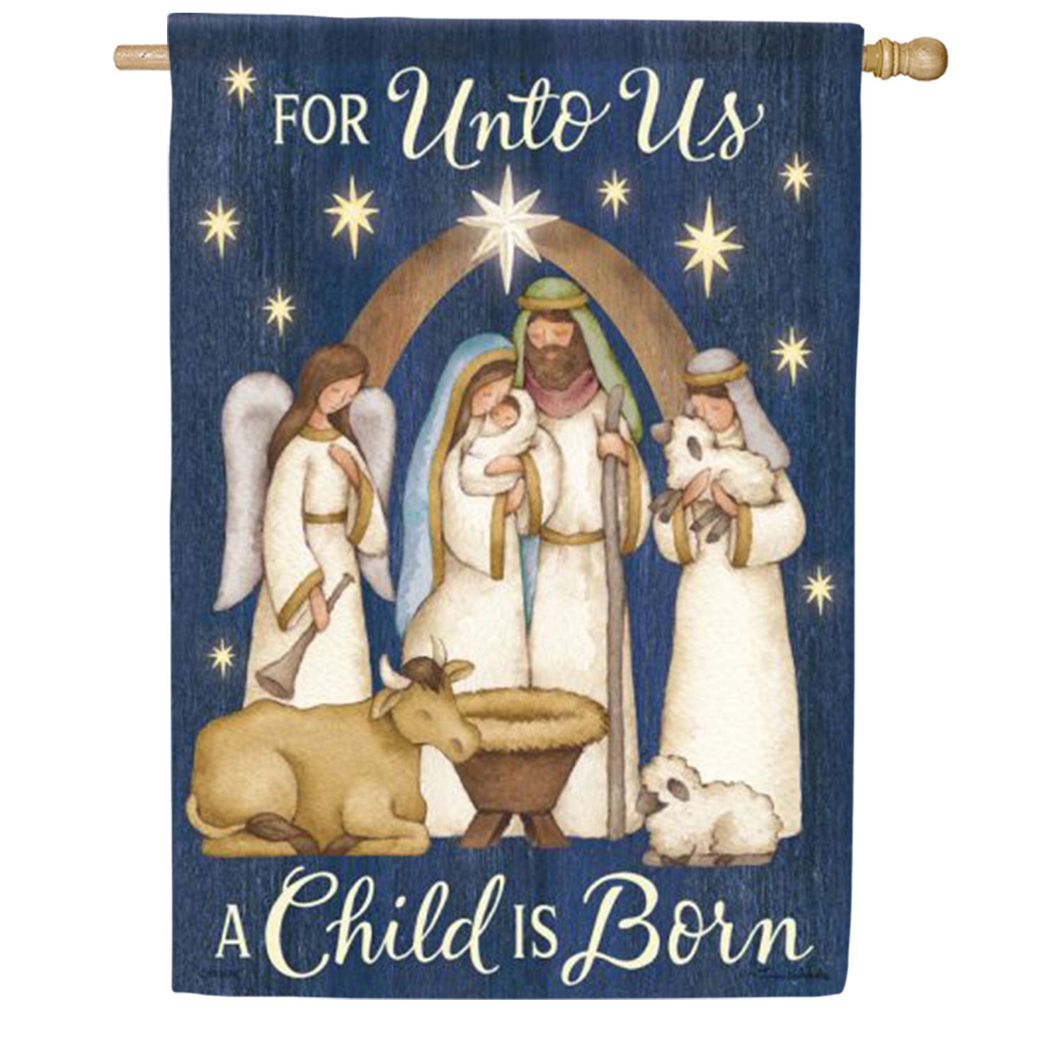 Carson Nativity House Flag, 28 x 40 inch Double Sided, Religious ...
