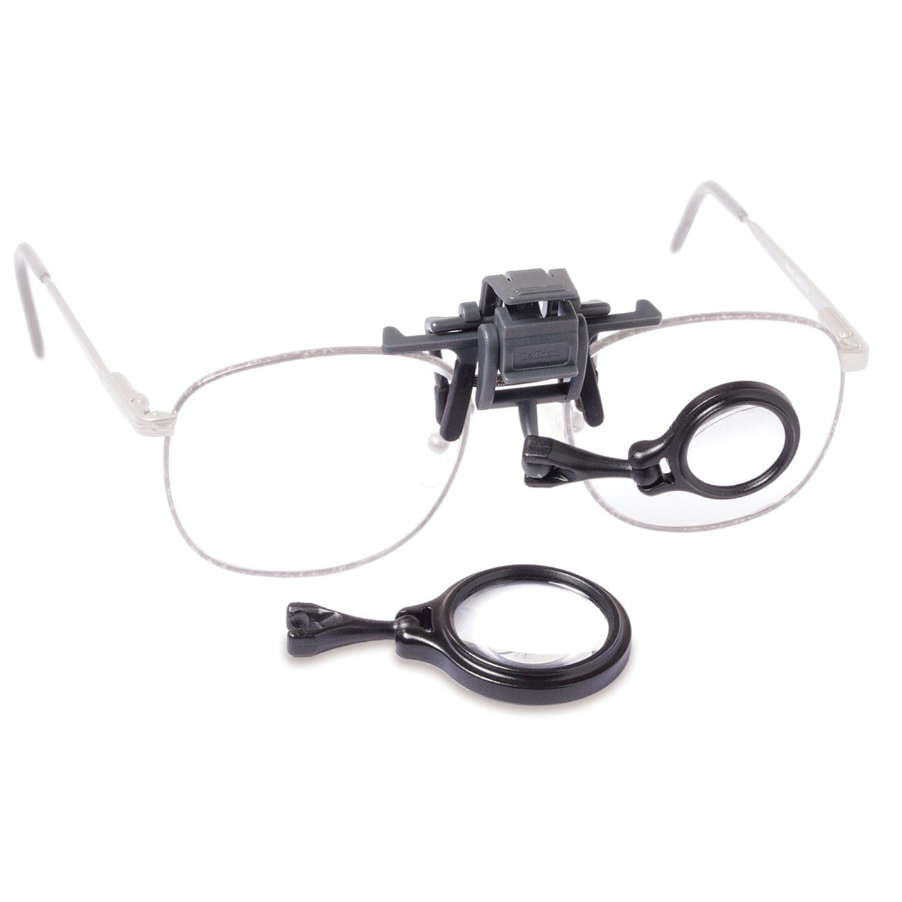Carson OcuLens 5x / 7x Clip-on Adjustable Eyeglass Magnifier Loupe Set ...