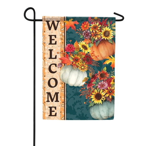 Carson Pumpkin Bouquets Garden Flag, 12.5 x 18 inch Double Sided, Fall ...