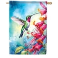Carson Ruby Throated Hummingbird Fuchsia House Flag, 28 x 40 inch ...