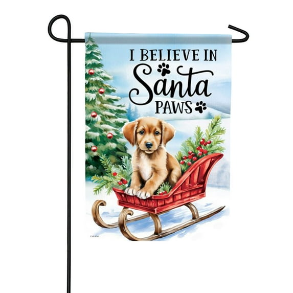 Carson Santa Paws Pup Garden Flag, 12.5 x 18 inch Double Sided ...