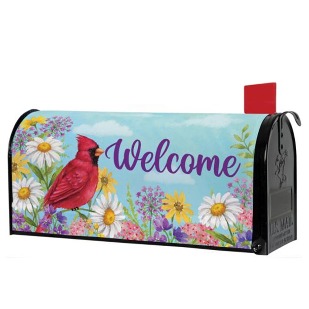 Carson Summer Cardinal Mailbox Cover, Fits Standard 6.5 x 19 inch ...